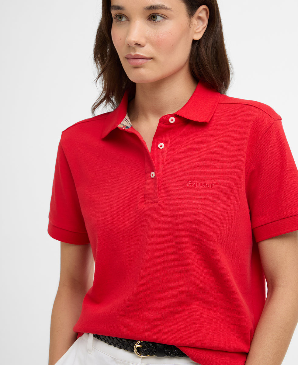 Barbour Lml0886re16 Barbour Bowford Pol Poppy Red – Velvet Ramsbottom