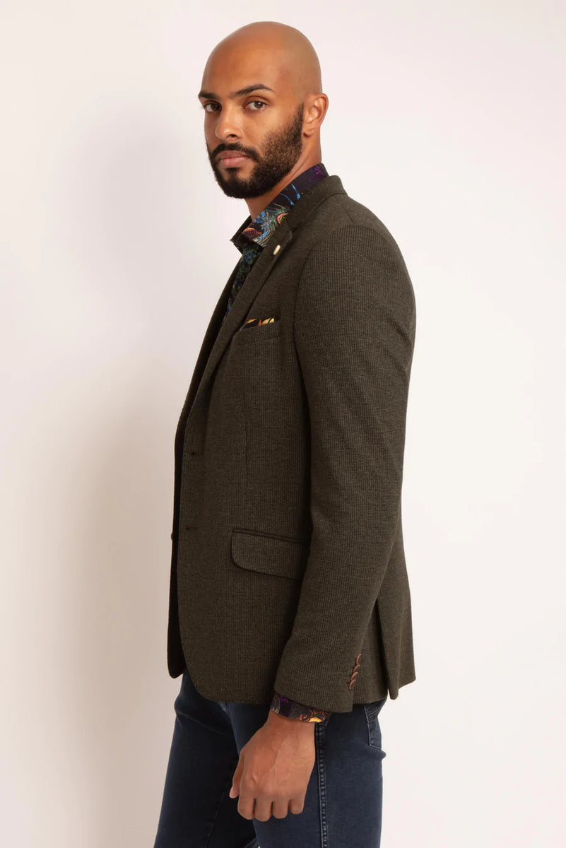 KNITTED LEAF PRINT LINED BLAZER – Velvet Ramsbottom